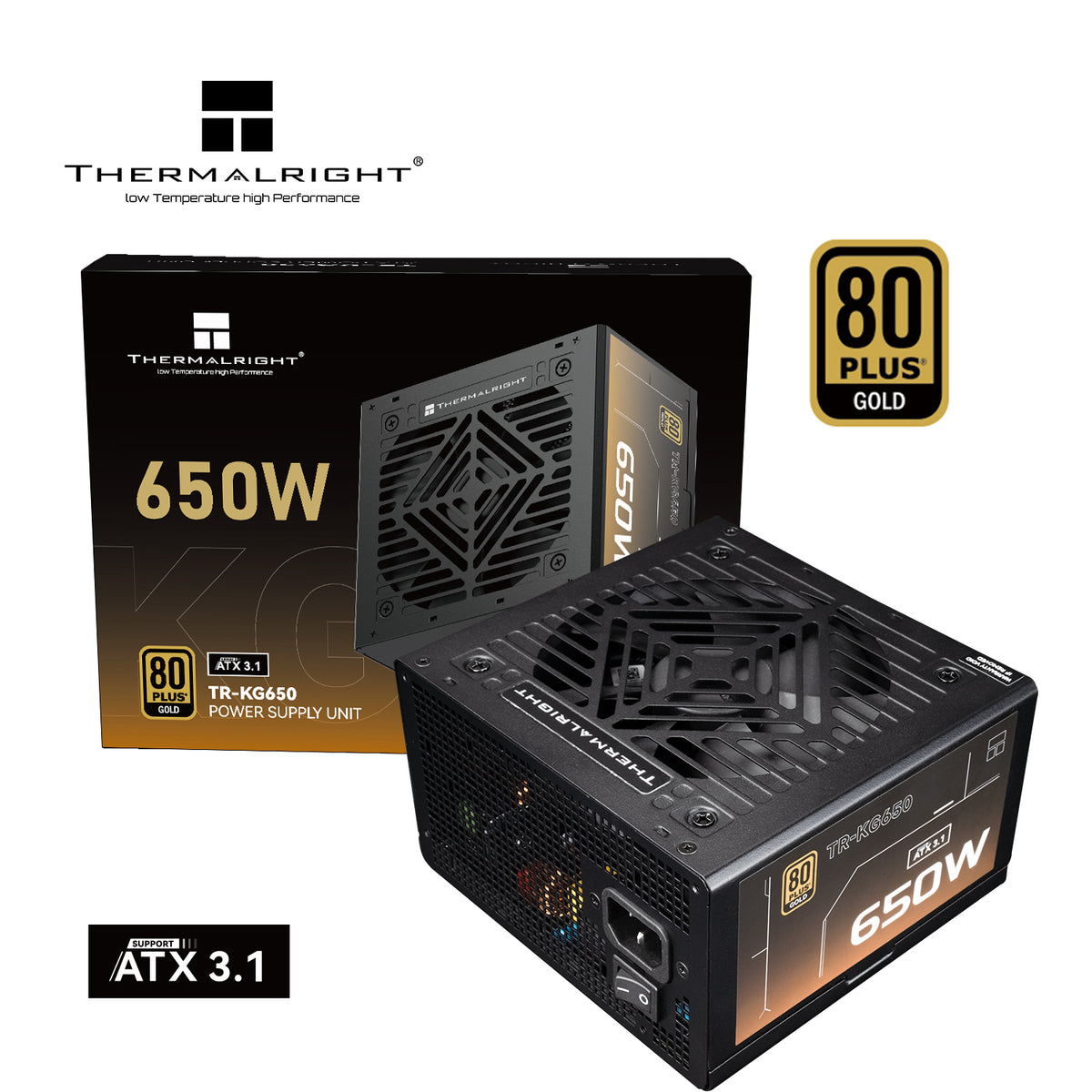 650W Thermalright KG-650 Black ATX 3.1 Gold Modular PSU — Computer Orbit