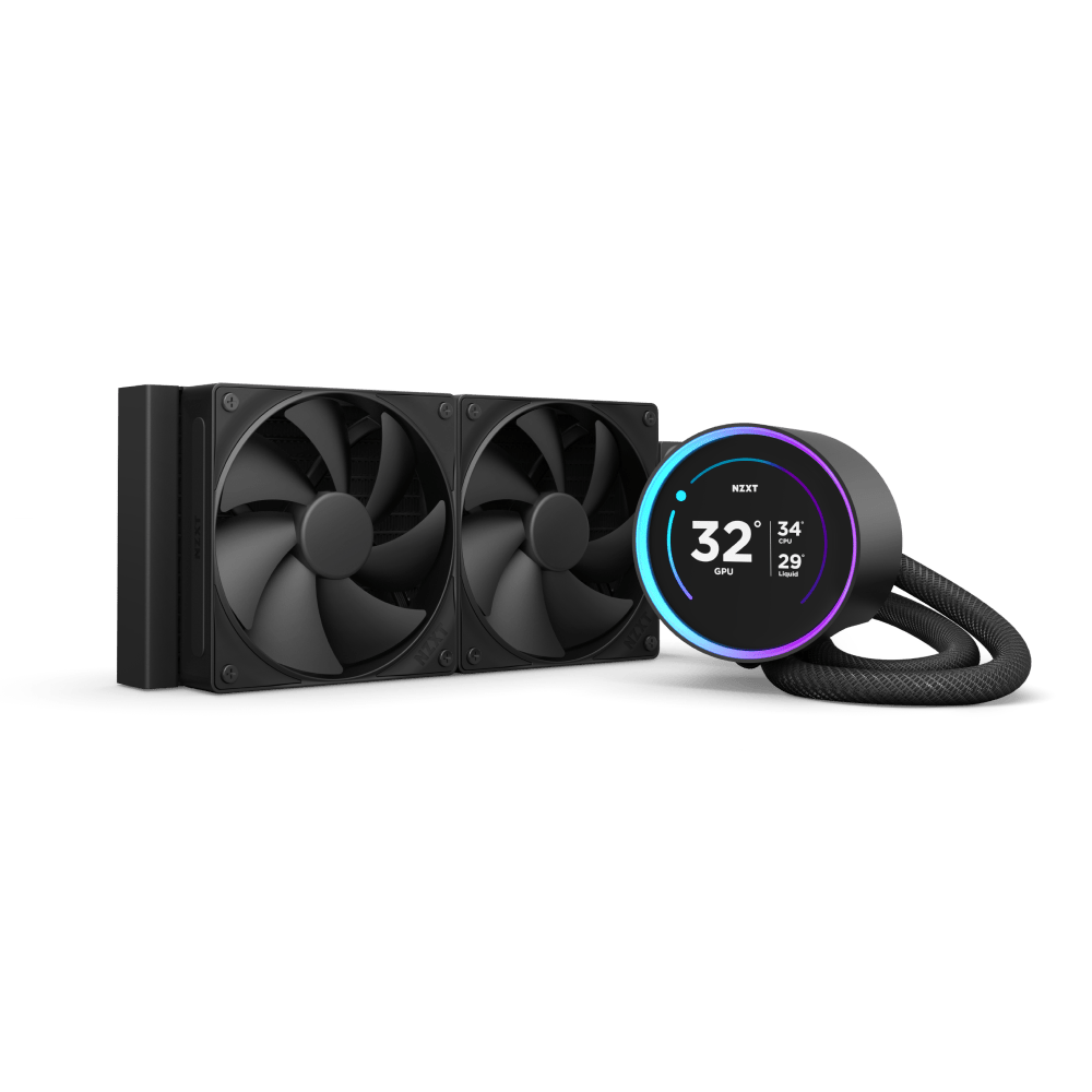 NZXT Kraken 240 Elite 2024 Black LCD AIO Liquid Cooler — Computer Orbit