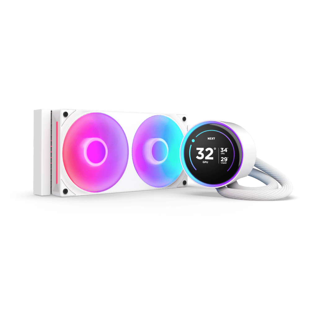 NZXT Kraken 240 Elite RGB 2024 White LCD AIO Liquid Cooler — Computer Orbit