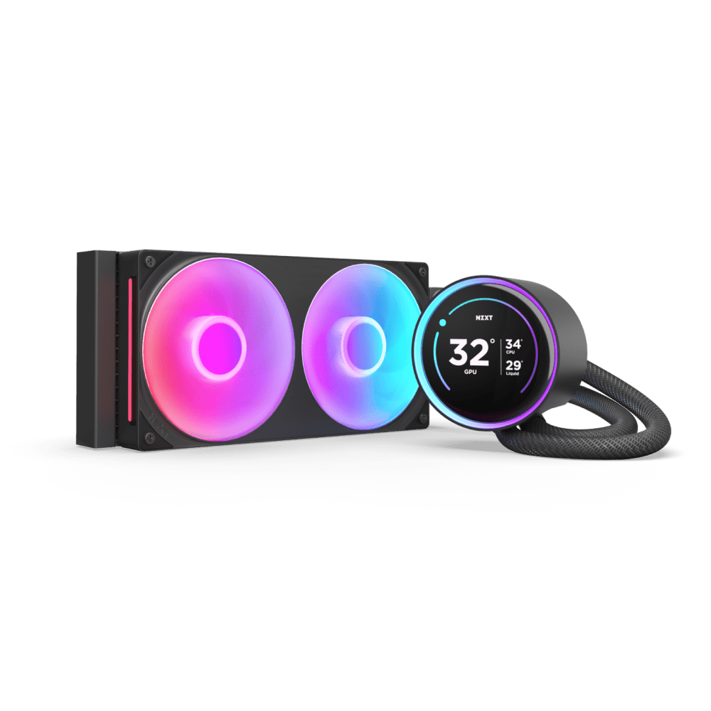 NZXT Kraken 240 Elite RGB 2024 Black LCD AIO Liquid Cooler — Computer Orbit