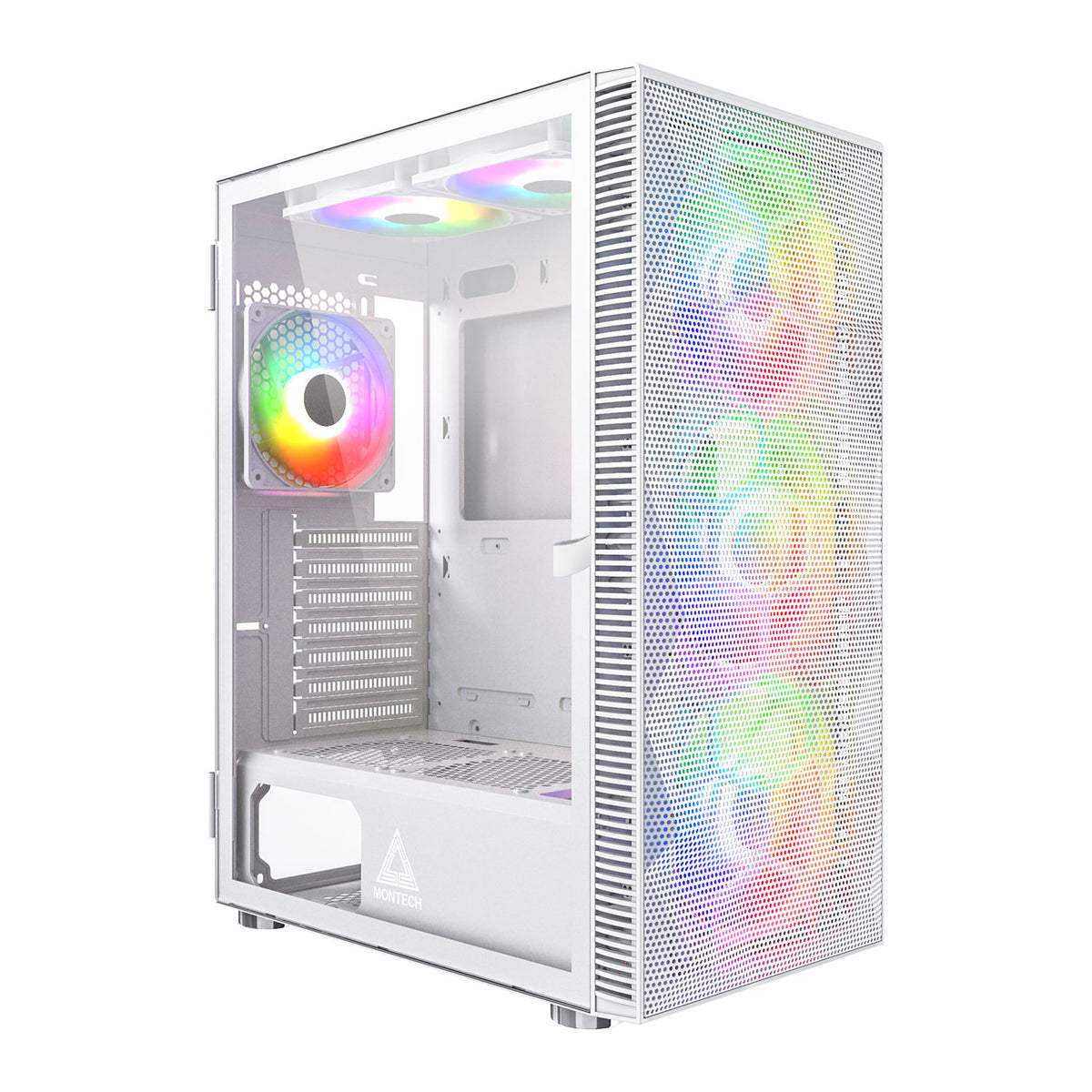 Montech X3 Mesh RGB White ATX Case — Computer Orbit