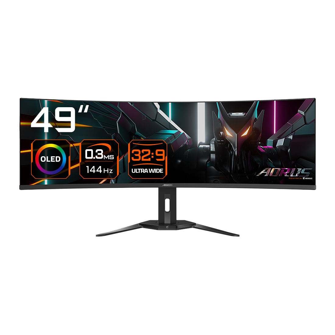 49" Gigabyte AORUS CO49DQ 1440p Ultrawide 144Hz QD-OLED Gaming Monitor ...