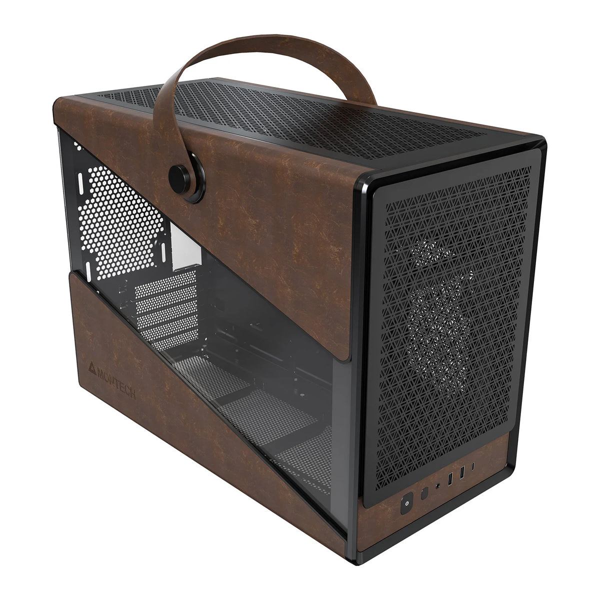 Montech Heritage Black Leather Micro-ATX PC Case — Computer Orbit