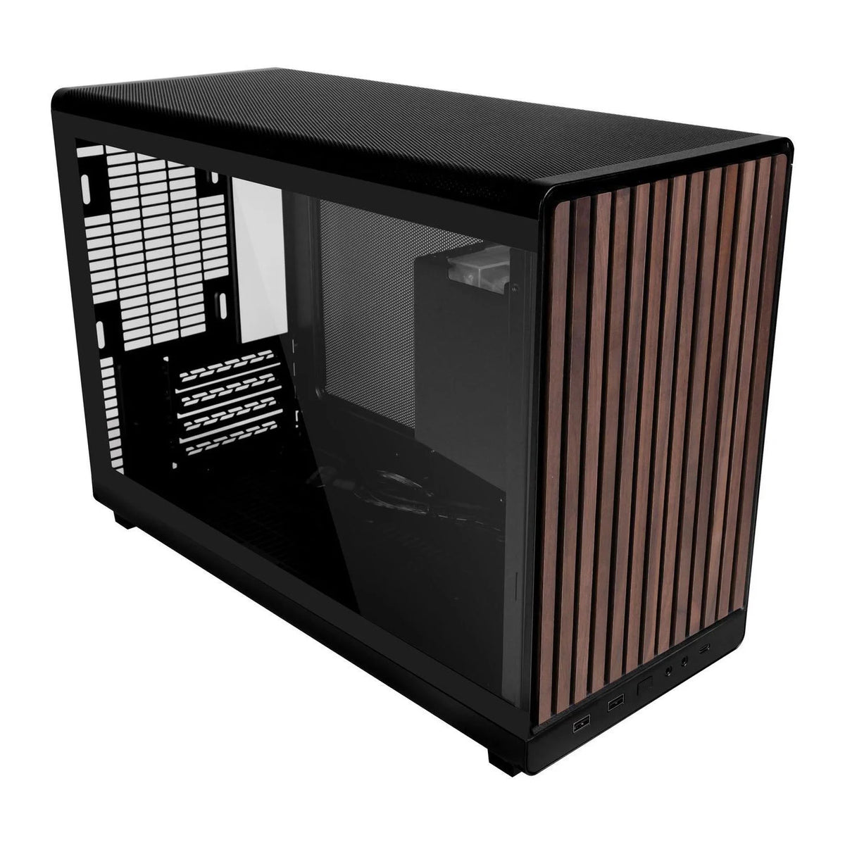 Lian Li Dan Cases A3-mATX Wood Glass Micro ATX Case Black — Computer Orbit