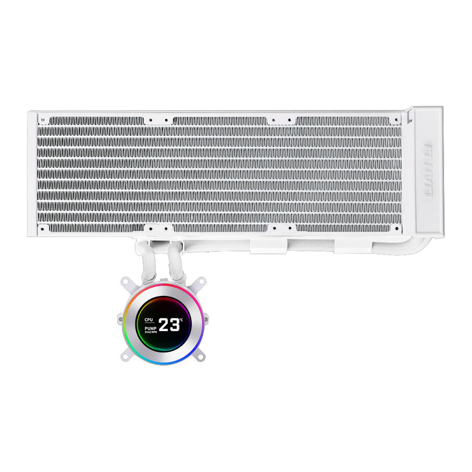 Lian Li HydroShift II LCD-C 360N White 360mm Fanless AIO Liquid Cooler ...