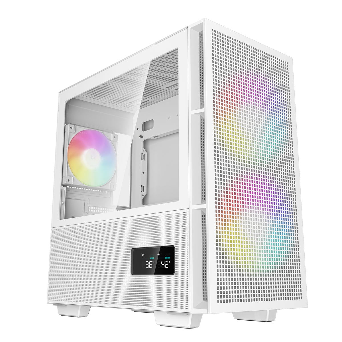 Deepcool CH360 Digital WH White Micro-ATX PC Case — Computer Orbit