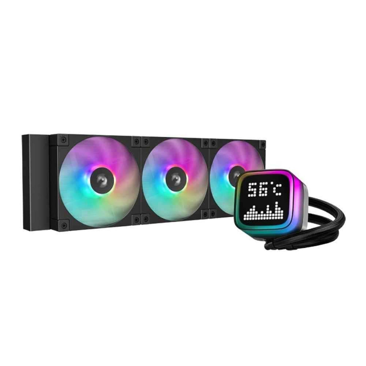 DeepCool LP360 Custom Pixel Display 360mm AIO Liquid Cooler — Computer ...