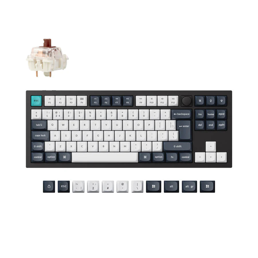 Keychron Q3 Max Black RGB TKL ISO UK Gateron Jupiter Brown — Computer Orbit