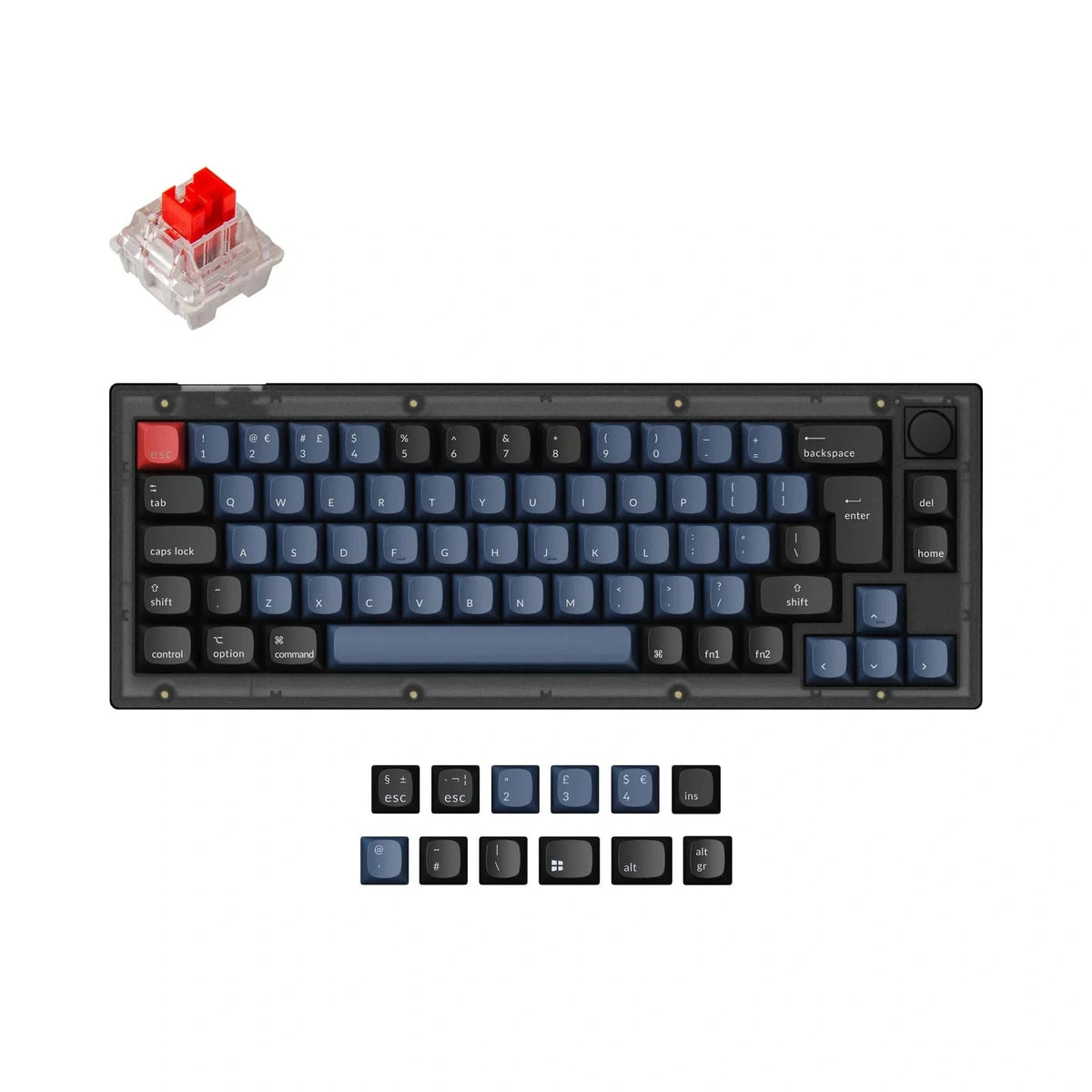 Keychron V2 Knob Frosted Black RGB 65% ISO UK K Pro Red — Computer Orbit