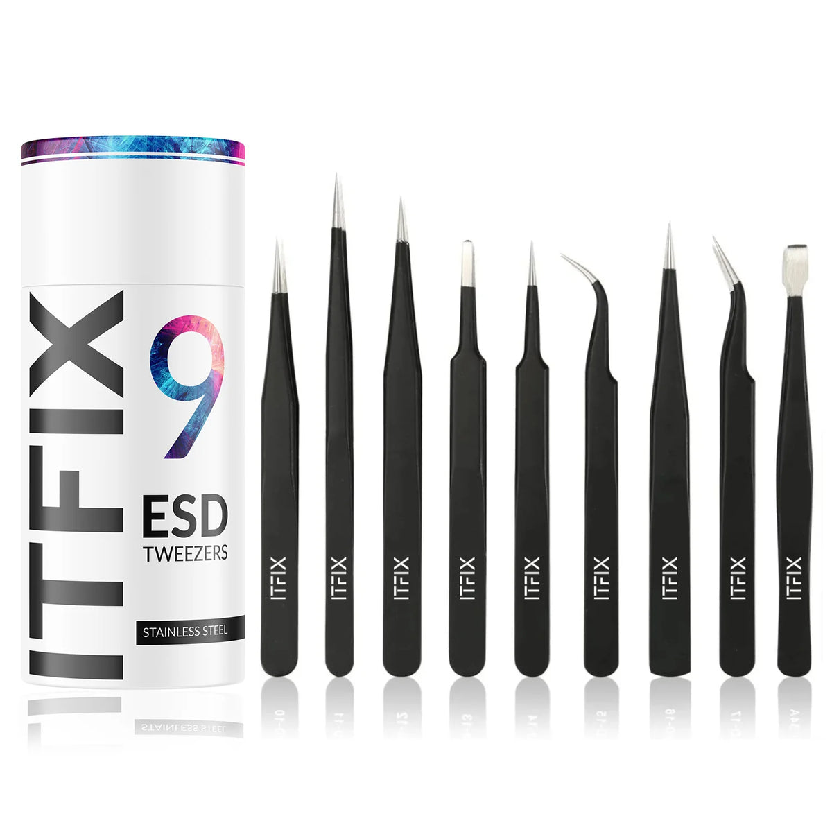 IT Dusters ITFIX Precision Anti-Static Tweezers Set — Computer Orbit