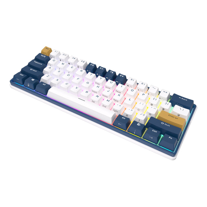 Royal Kludge RK61 Plus White RGB 60% ANSI Wireless Mechanical Keyboard ...