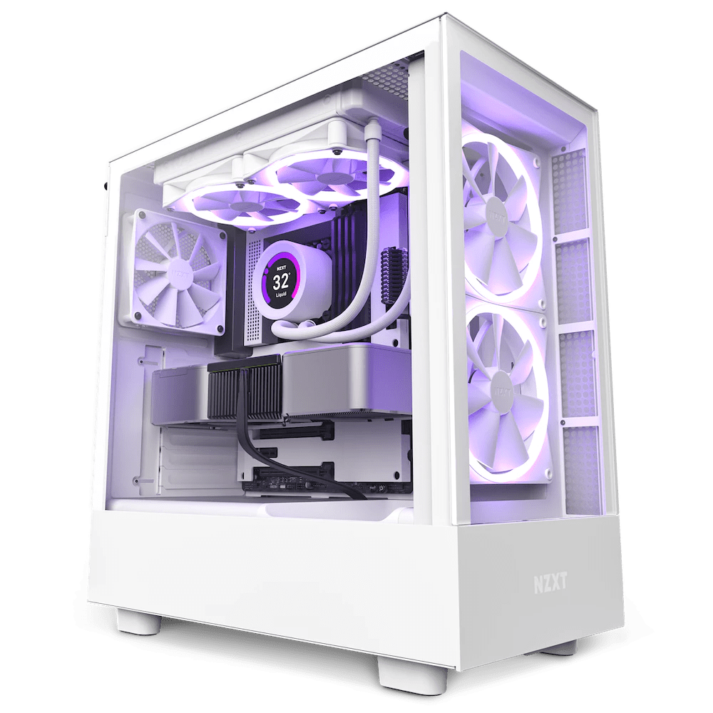 NZXT H5 Elite RGB White ATX Mid Tower PC Case — Computer Orbit