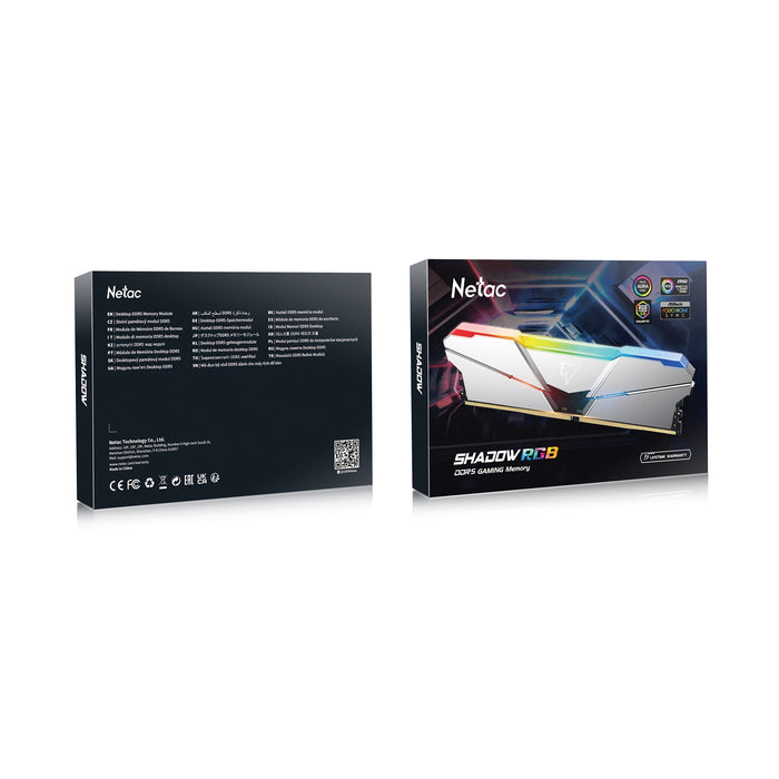 32GB (2x16GB) DDR5 4800MHz CL40 Netac Shadow RGB RAM — Computer Orbit