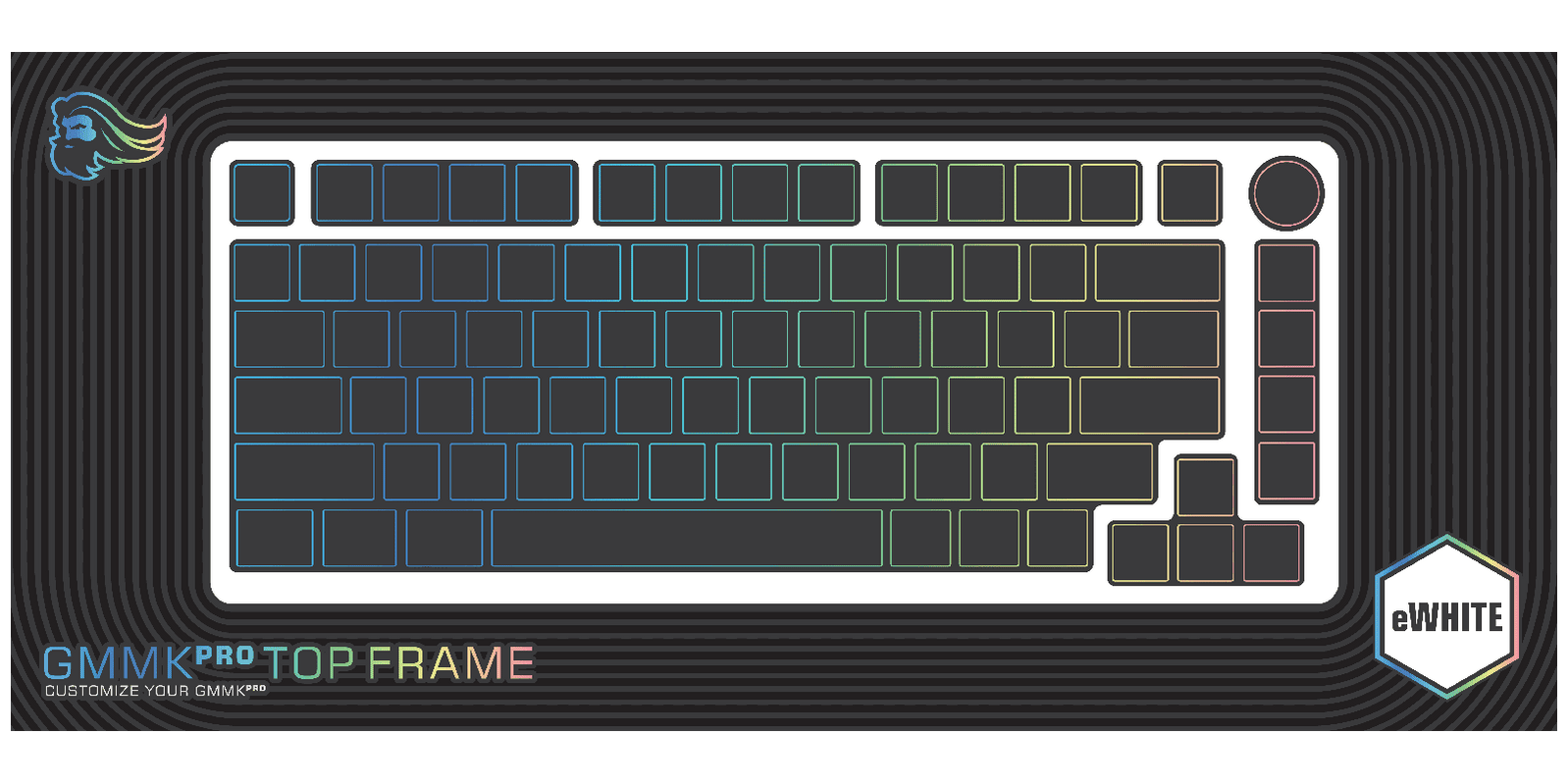 Glorious GMMK Pro Alternative Top Frame – E-White — Computer Orbit